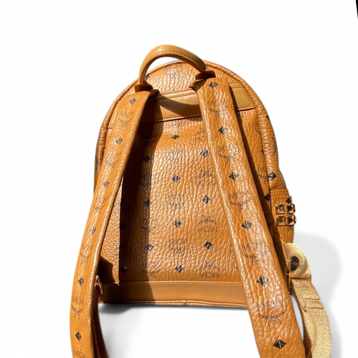 MCM Cognac Leather Good Backpacks – New Digz Consignment